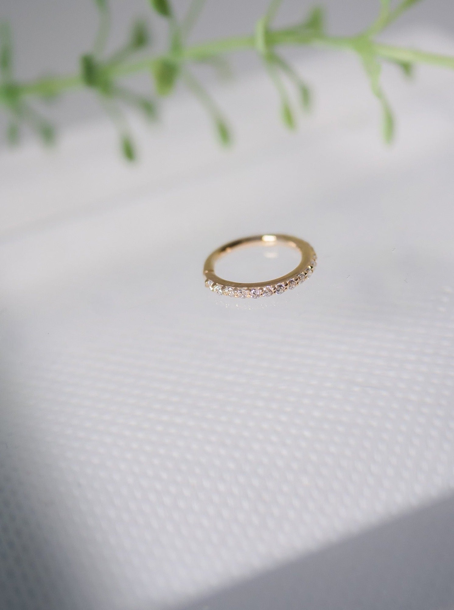 Side Cubic Zirconia Gold Seamless Ring by Invictus – BodyALTAR